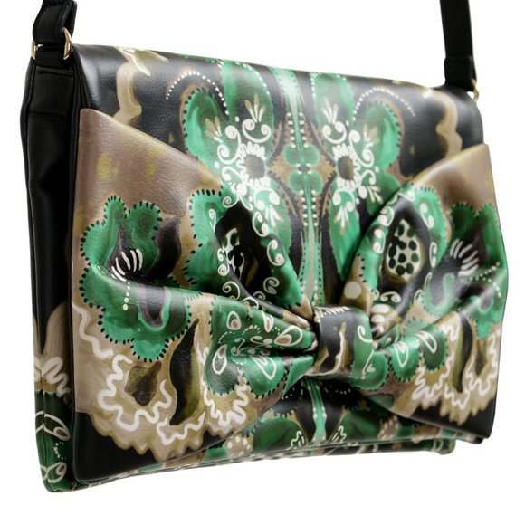 RED Valentino | Bags | Red Valentino Bow Decorated Clutch Shoulder Bag ...